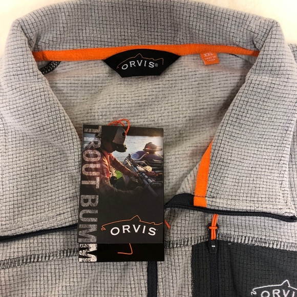 Orvis | Jackets & Coats | Mens Xxl Orvis Trout Bum Grey Full Zip | Poshmark